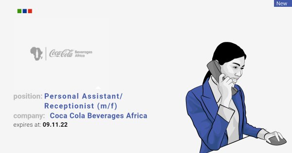 Coca Cola Beverages Africa: Personal Assistant/Receptionist (m/f ...