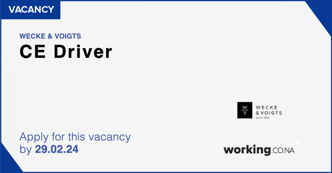 Wecke & Voigts: CE Driver, Windhoek - Working.co.na