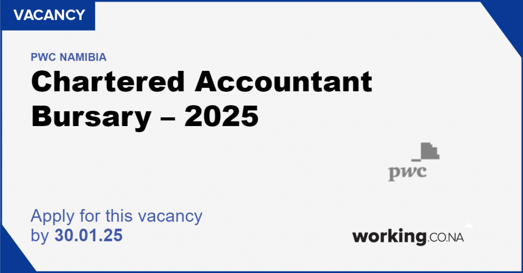 PWC Namibia: Chartered Accountant Bursary – 2025, Walvis Bay - Working ...