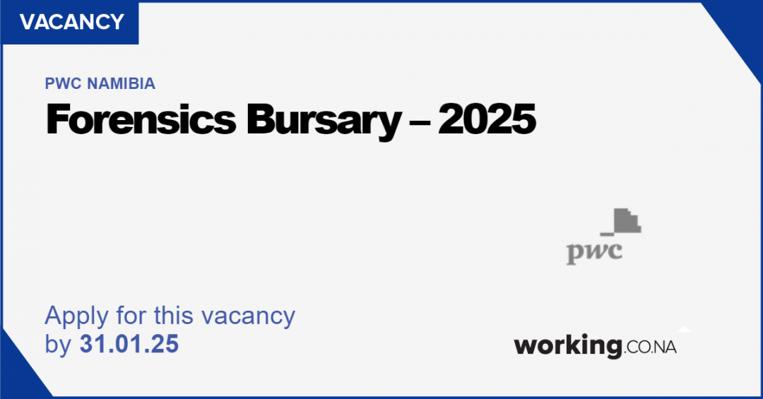 PWC Namibia: Forensics Bursary – 2025, Walvis Bay - Working.co.na